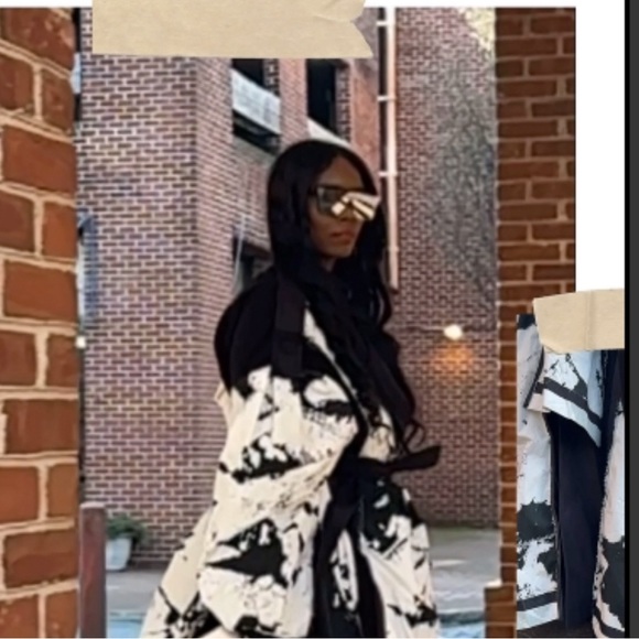 maison blanche | Jackets & Coats | Maison Blanche Blak White Long ...